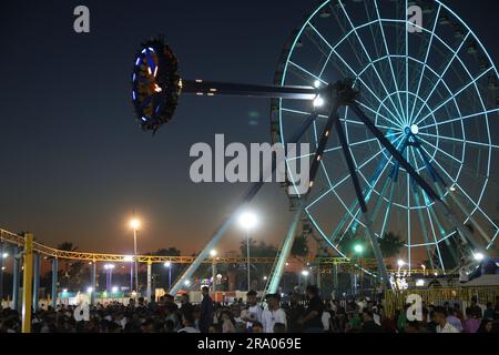 Baghdad, Iraq. 29th June, 2023. A young girl gets her face painted at ...