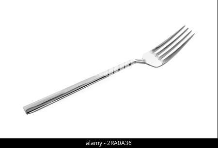 One shiny metal fork isolated on white Stock Photo - Alamy