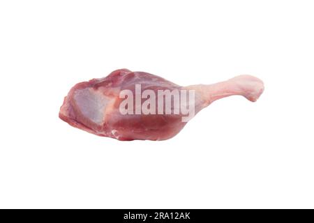Fresh duck leg meat isolated on white background. Raw duck leg Stock ...
