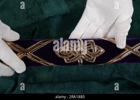 Detail is shown on the Elizabeth sword which will form part of the ...