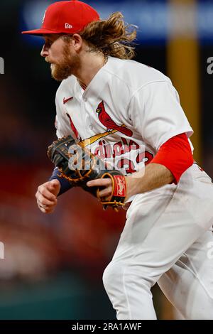Brendan Donovan #33 of the St. Louis Cardinals scores a run during a ...