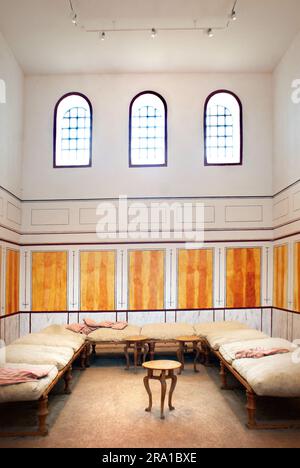 Reconstruction of Roman living quarters at Arbeia Roman Fort, South ...