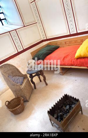 Reconstruction of Roman living quarters at Arbeia Roman Fort, South ...