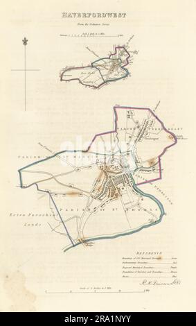 HAVERFORDWEST borough/town plan. BOUNDARY COMMISSION. Wales. DAWSON ...