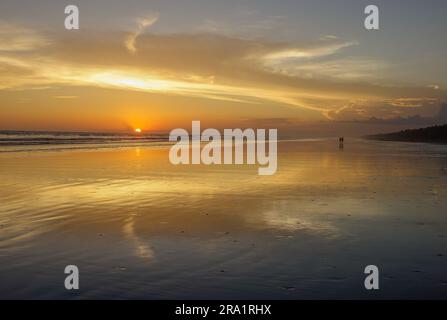 Panama, Las Lajas, view of the pacific ocean from the walkway of an old ...