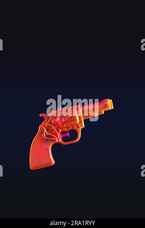 Orange Toy Pistol Cut Out on White Stock Photo - Alamy
