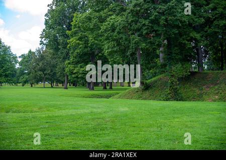 Exterior of Great Circle Mound Native American Newark Earthworks Ohio ...