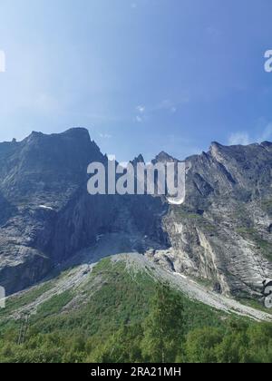 The Troll Wall or Trollveggen - part of the mountain massif ...