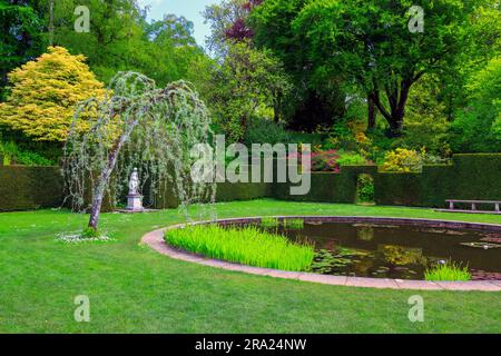 The peaceful tranquiity of the still waters inthe circular Pool Garden ...