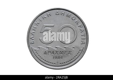 50 Drachma Coin Stock Photo - Alamy