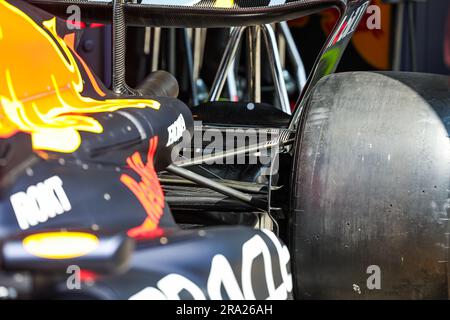 Red Bull Racing RB19, mechanical detail of the floor, and diffusor ...