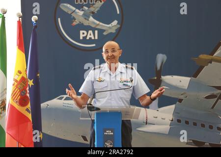 Lieutenant General Julio Ayuso Miguel, Director General of INTA, in the ...