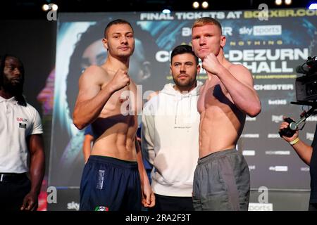 Mark Jeffers during a weigh-in at the Titanic Hotel, Liverpool. Picture ...