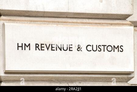 The HMRC government department building in Whitehall, London, England ...