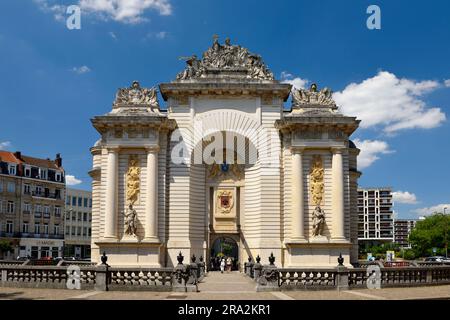 France, North, Lille, Porte de Paris and city hall belfry listed as ...