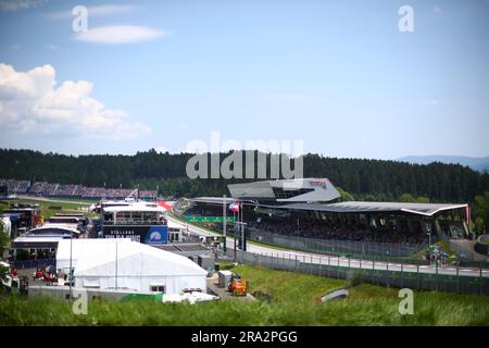 SPIELBERG, AUSTRIA - JUNE 29: A view from the pit lane during the F1 ...