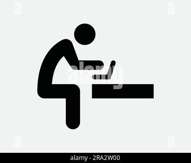 man using laptop computer icon image Stock Vector Image & Art - Alamy