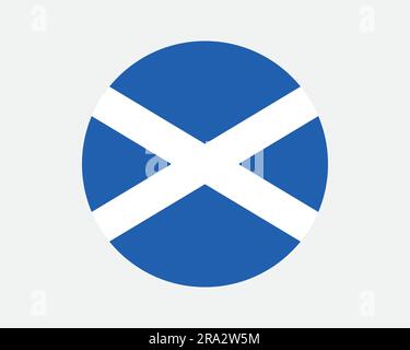 Scotland Round Circle Flag. Scottish Circular Button Banner Icon. St ...