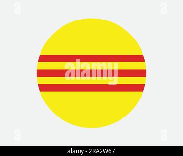 Vietnam circle button icon. Vietnamese round badge flag with shadow. 3D ...