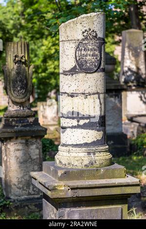 Broken column made of Zöblitz serpentine, a natural stone from the ...