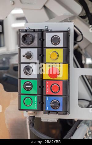 Heavy Duty Control Panel Buttons at Garbage Truck Rear End Stock Photo ...