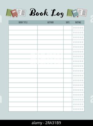 List of books I want to read. Printable planner page A4 Stock Vector Image & Art - Alamy