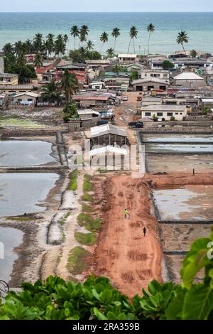 Atlantic Ocean View in the Elmina port with Boats and small Ships in ...