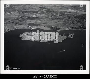 Coasters Harbor Island, View from East at 5,000 Feet, Newport Rhode ...