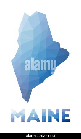 Network map of Maine. Us state digital connections map. Technology ...