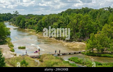 Texas, Hill Country, Kerr County, Kerrvile, Guadalupe River Stock Photo ...