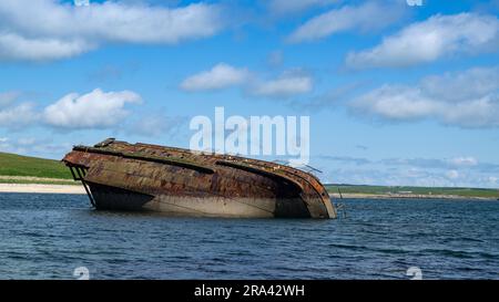 Blockships in the Scapa Flow, remnents of the naval base protection ...
