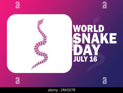 World Snake Day. July 16. Holiday concept. Template for background ...