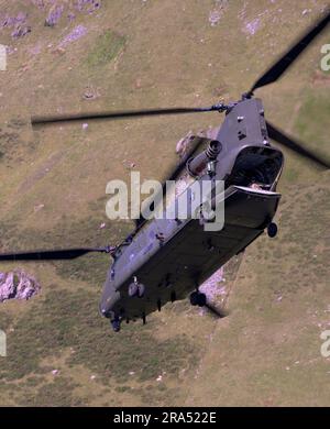 Chinook Low Level in the Mach Loop Stock Photo - Alamy
