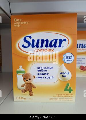 SUNAR infant milk displayed on the shelves in a pharmacy,baby powdered ...
