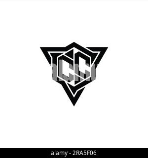 CC Logo monogram with hexagon slice shape design template Stock Photo - Alamy