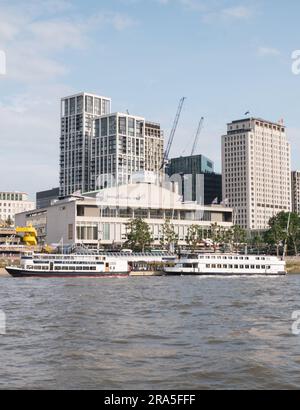 The Royal Festival Hall and Shell House on the Southbank of the River ...