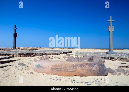 Cape Cross, Henties Bay, Namibia, Cape Cross, Coat of Arms Stock Photo ...