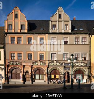 Tourist information, historic Cranach House, Renaissance, market square ...