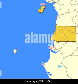 Map of Guinea with main roads and highways Stock Photo - Alamy