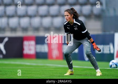 goalkeeper Livia Peng (12) of Switzerland pictured during the matchday ...