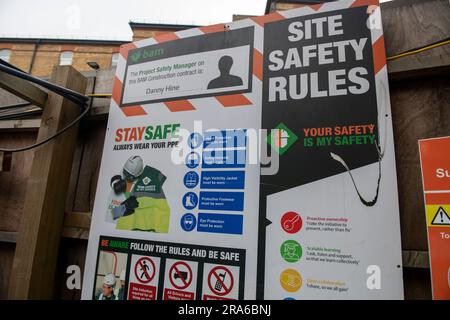 Site safety rules and regulations for construction in the UK Stock ...