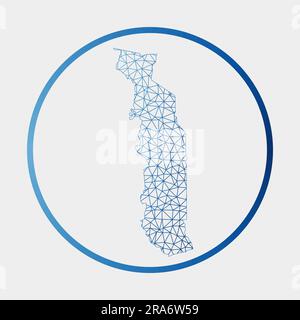 Network map of Togo. country digital connections map. Technology, internet, network ...