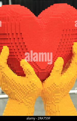 Artwork by Jonathan Lopes Lego convention Raleigh North Carolina Stock ...