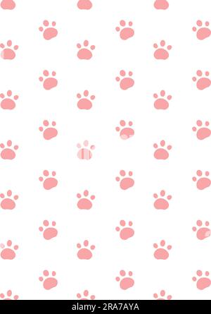 Pink paw prints pattern background vector illustration Stock Vector ...