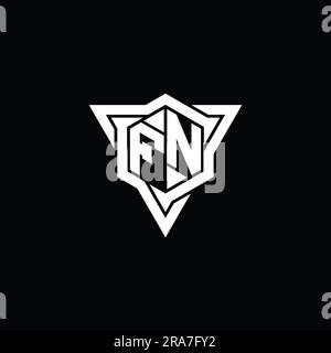 FN Logo monogram with hexagon slice shape design template Stock Photo ...
