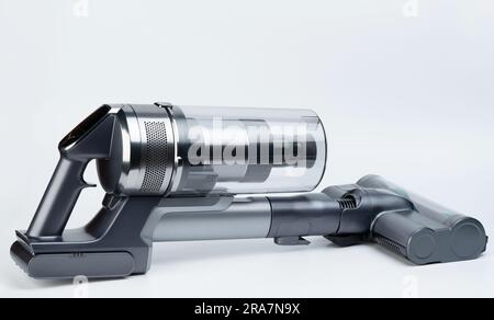Handheld small vacuum cleaner side view isolated on white studio ...