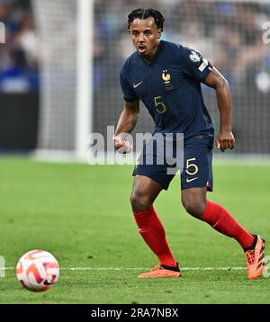 PARIS, FRANCE - JUNE 19: Jules Kounde of France during the UEFA EURO ...