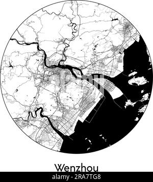 City Map Asia China Wenzhou vector illustration Stock Vector Image ...