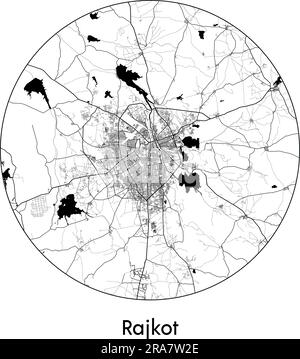 City Map Rajkot India Asia vector illustration Stock Vector Image & Art ...