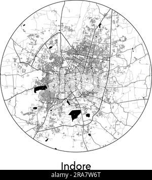 City Map Asia India Indore vector illustration Stock Vector Image & Art ...